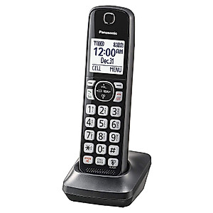Panasonic Additional Cordless Phone Handset Accessory Compatible with KX-TGF540/570/TG785 Cordless Phone Systems Series - KX-TGFA51B, Black
