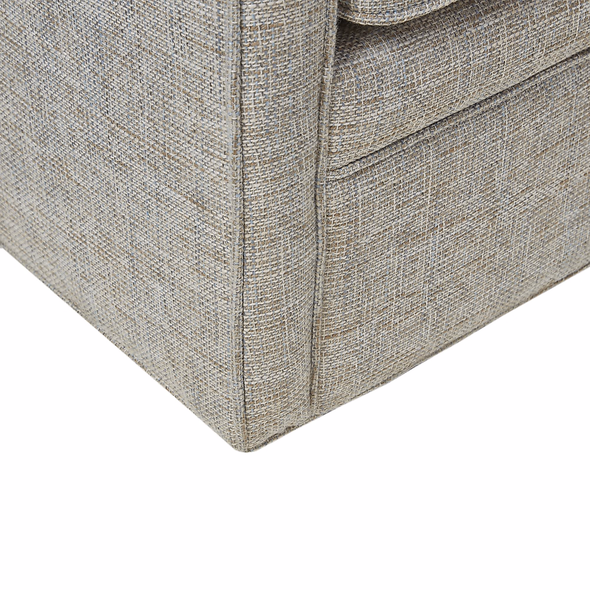 Madison Park Brianne Swivel Accent Chair, 360 Degree Armchair with Metal Base Stand, Pillowback Support, Slub Weave, Wide Seat for Nursery or Living Room Fully Assembled, Grey