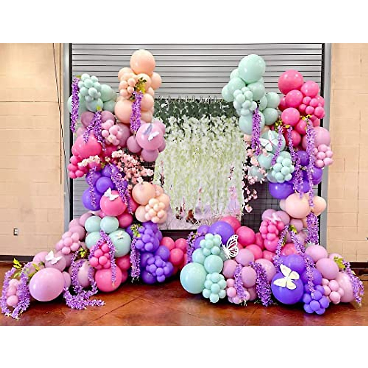 Captank Purple Pink Balloon Garland - Tiffany Blue Macaron Green Orange Balloons 179Pcs Latex Thick Pastel Red Lilac Balloons Arch Kit For Birthday Baby Shower Anniversary Bridal Wedding Engagement
