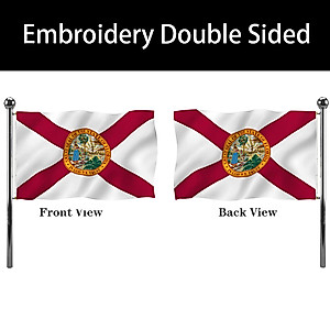 Jayus Embroidery Florida Sates Flags 3x5 Outdoor Double Sided Heavy Duty FL Florida Flag Banner with 2 Grommets