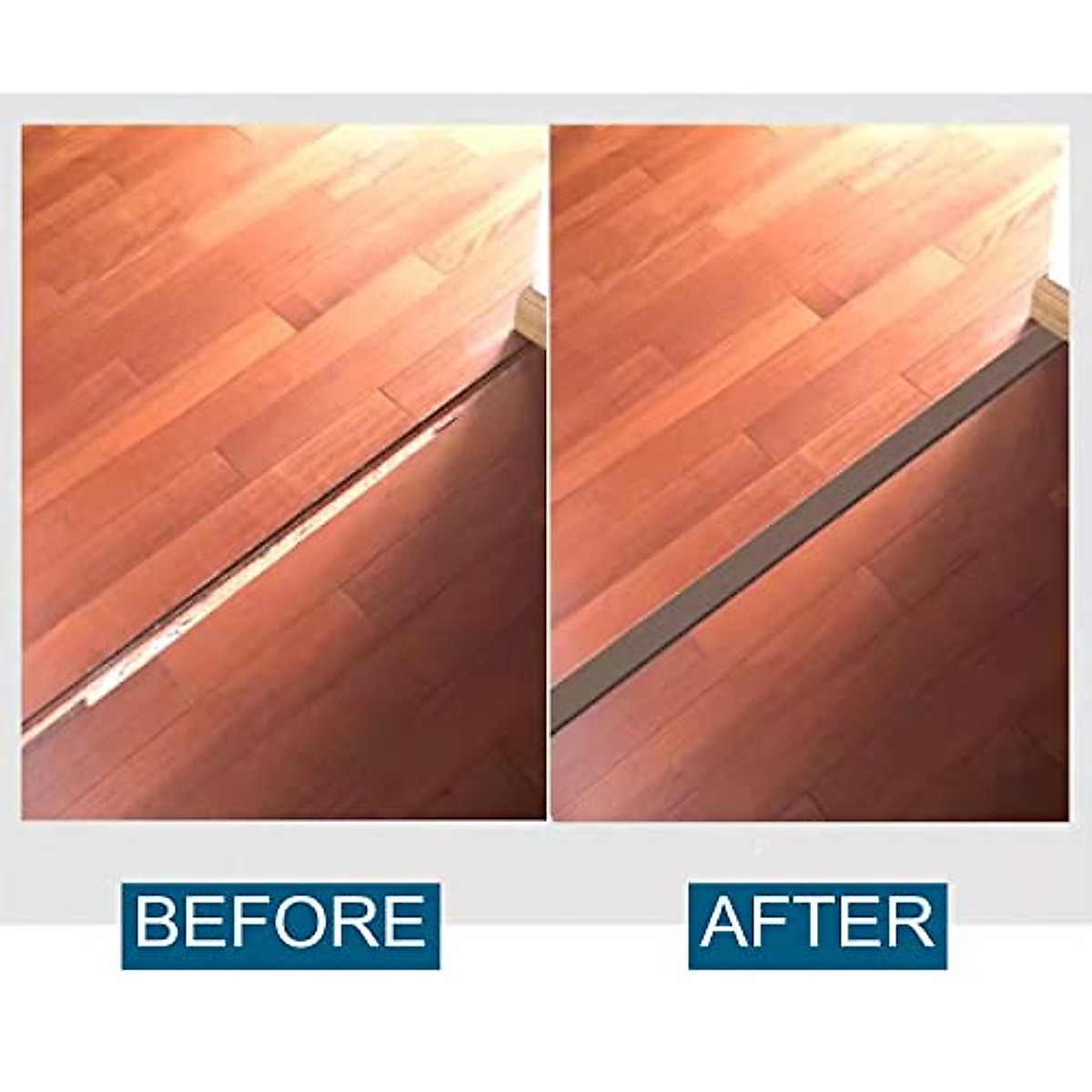 78.7''L Self Adhesive Floor Transition Strip,Threshold for Doorway,Laminate Flooring Edge Trim,Vinyl Plank Floor Flat Divider Strip (Coffee(Wood Grain), 1.97''Wide)