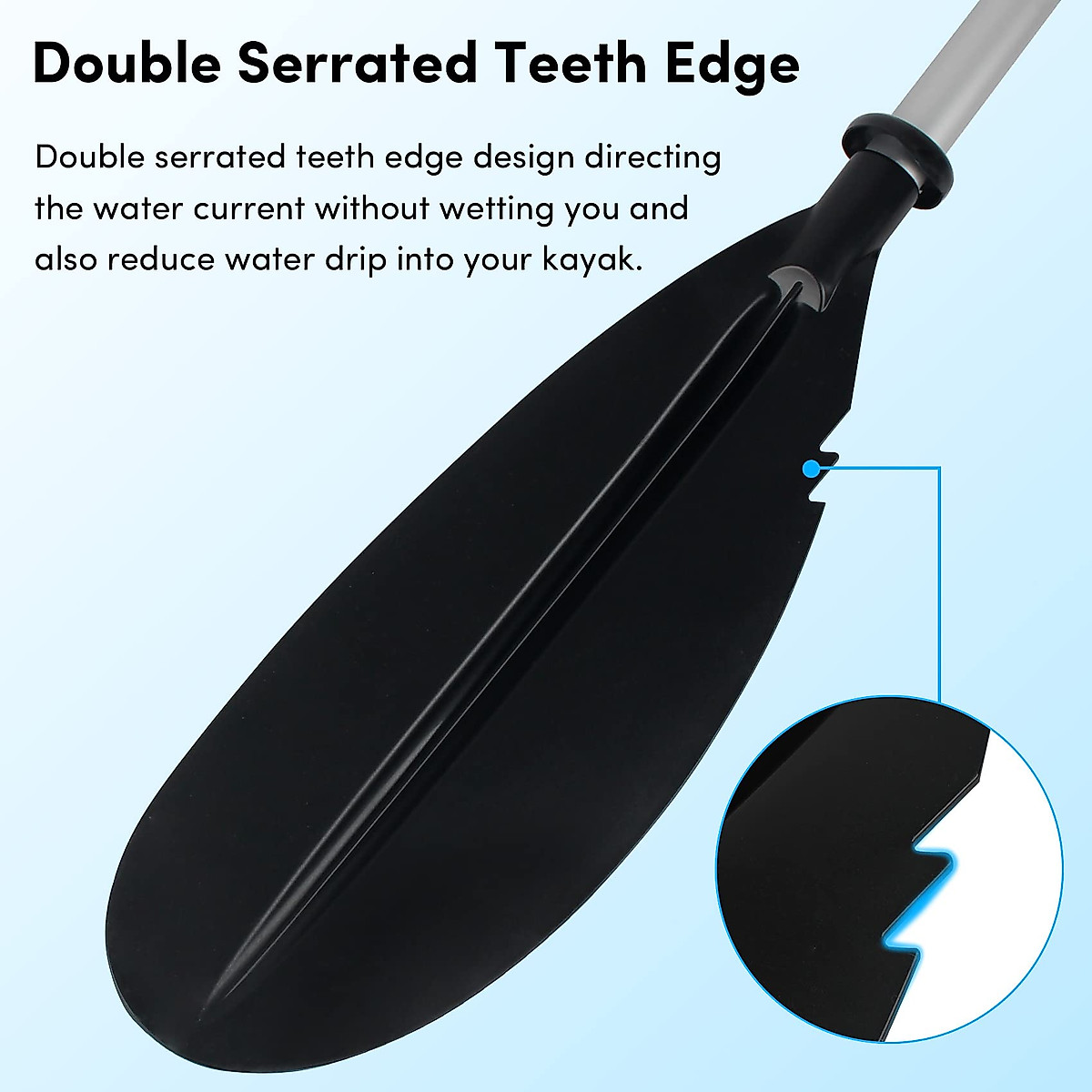 Kayak Paddles Adjustable 88in 4 Piece Kayak Oars Boat Paddles for Adults with Paddle Leash, Canoe Paddles for Kayaking Rafting Jet Ski Canoe Outdoor Kayak Water Sports and Safety Boat Accessories