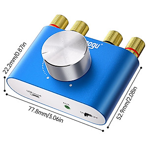 Facmogu F900S 2 CH Bluetooth Amplifier 160W with Power Supply Adapter DC 12V 5A, 80W + 80W BT 5.0 Mini Wireless Audio Power AMP for Home HiFi Stereo Speaker 2023 Upgraded Version