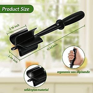 Meat Chopper, Hamburger Chopper, Potato Masher-Professional Multifunctional Heat Resistant Nylon Ground Beef Smasher Kitchen Tools And Gadgets, ​Safe For Non-Stick Cookware