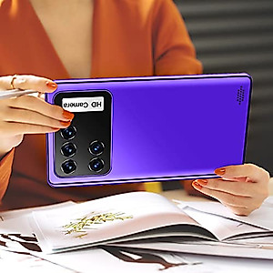 New HD 7-inch Tablet Computer, Android WiFi Bluetooth Voice Call Learning Game Tablet, Eight Core Processor Support Communication Function, Holiday Gift for Adults Kids (Purple)