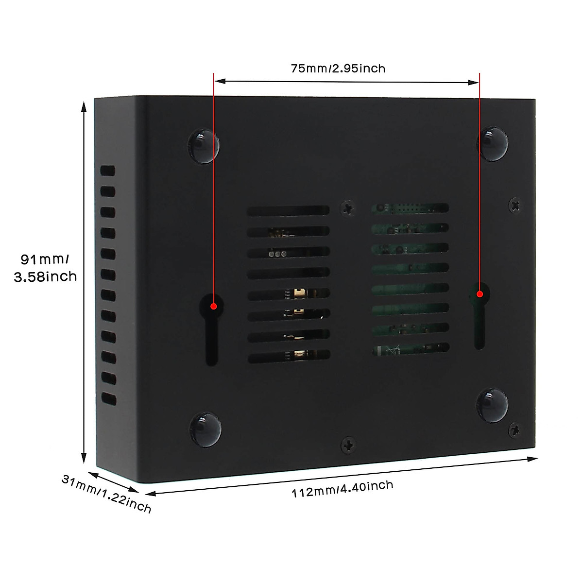 Geekworm Case with Power Button for Raspberry Pi 4, X-C1 Adapter Board | Ultra-thin Pi 4 Aluminum Case | PWM Cooling Fan | Auto Power On | Safe Shutdown Function Compatible with Raspberry Pi 4 Model B