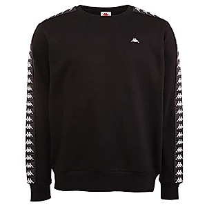 Kappa Lasse Sweatshirt 312008-19-4006, Mens, Caviar, L Black