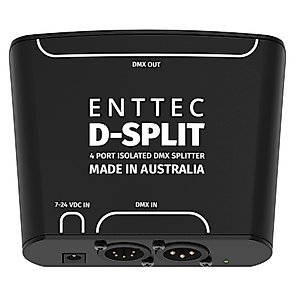 Enttec D-Split 70579 DMX 4 Port Isolated Splitter / Isolator (5-Pin)