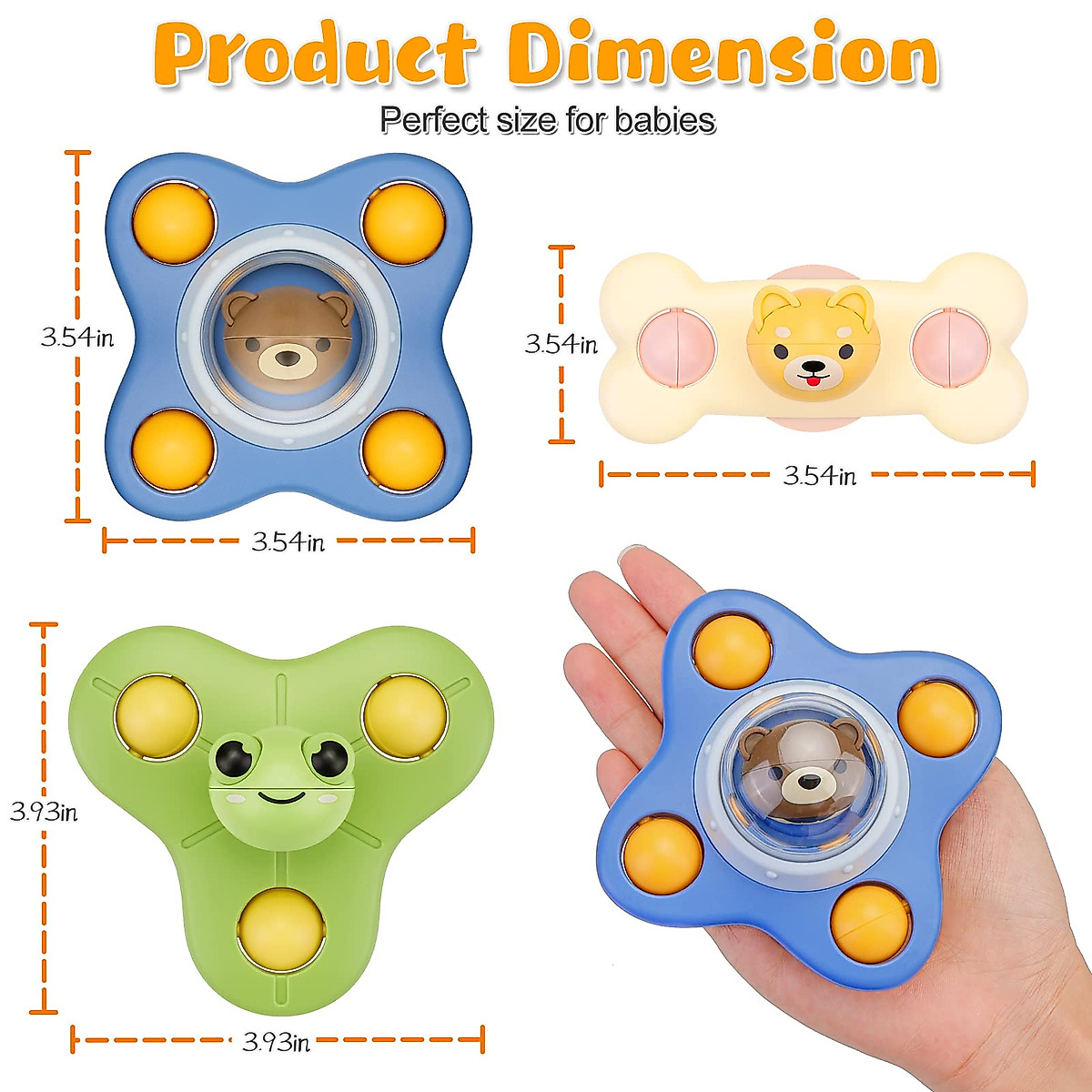 Suction Cup Spinner Toys (Cartoon)