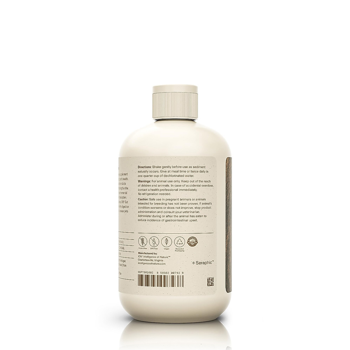 ION Intelligence of Nature Gut Support for Pets | Strengthens Digestion, Supports Kidneys, Aids Immune Function, and Defends from Food Toxins (16 Ounce)