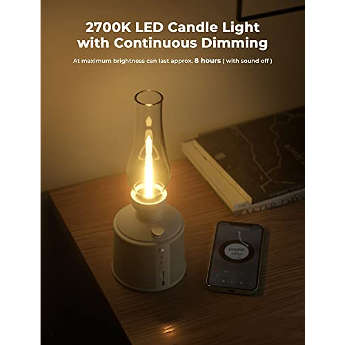 GOLUMUP Bluetooth Speaker with Lights 2700K Led Bluetooth Speaker with Infinite Dimming, 10W Audio Output, 24 Hours Long Battery Life, IPX4 Suitable for Indoor and Outdoor Use