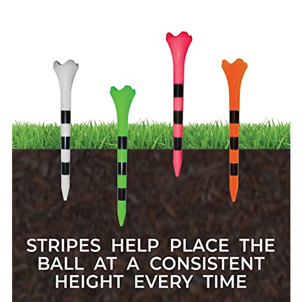 Pride Golf Tee Pride Performance Combo Pack (50 Count: 40 2-3/4" & 10 1-1/2")