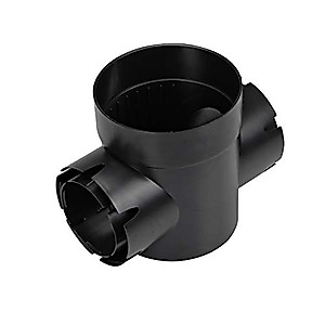 NDS Round Catch Drain 201 Spee-D Basin Double Locking Outlets, 3 4-Inch, 6 in, Black