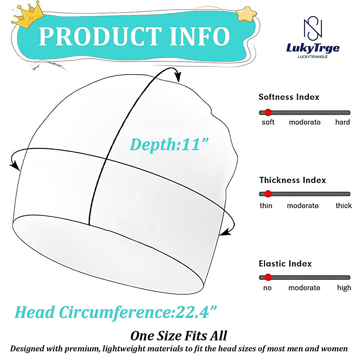 ZAMAKS EMF Protection Beanies Cap, Unisex Faraday Hat, Microwave Radiation Blocking Stretch Cap Black