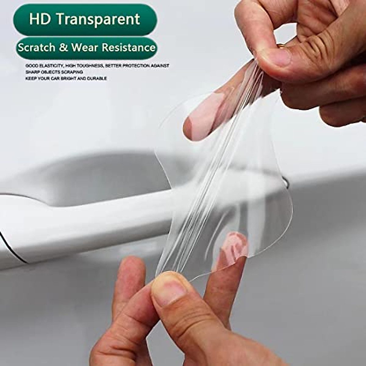 Voroly 10 PCS Car Door Handle Protector Universal Transparent Car Door Handles Cup Protector Car Door Scratch Protector Vinyl Films