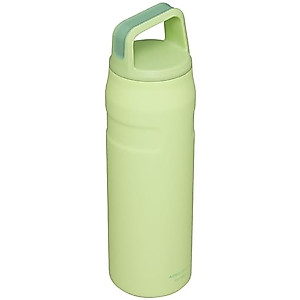 Stanley IceFlow Cap and Carry Water Bottle 24 oz | Wide Mouth Twist Lid | Lightweight and Leakproof for Travel and Sports | Insulated Stainless Steel | BPA-Free | Citron