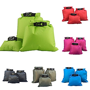 Homebeast 3 Pack Safe & Dry Bag with Water Resistant, Ultralight 1.5L 2.5L 3.5L Dry Sack Packing Waterproof Storage Bags for Kayaking, Camping, Boating, Floating and Outdoor Surviva (Black)