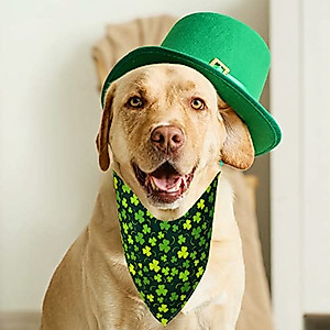 St. Patrick's Day Dog Bandanas: Holiday Puppy Bandanas Pet Party Scarf Triangle Bibs Handkerchief for Small Medium Large Breed Dogs Gift