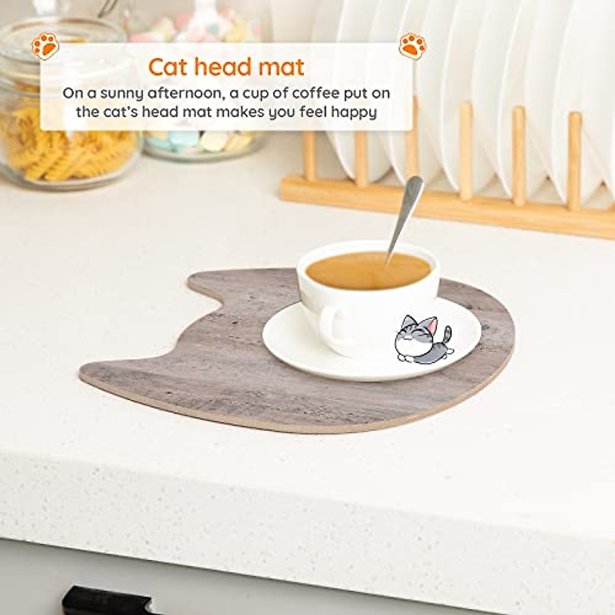 HOOBRO Cat Litter Box Enclosure, Hidden Litter Box Furniture with Shutter Door and Cat Head Mat, Cat Entrance Can Be on Left or Right, Cat Washroom Fit Most of Litter Box, Greige BG06MW01