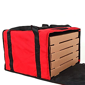 RediHEAT HP160 Heated Pizza Delivery System, 16" 5-Pie Bag, 17.5" Length x 17.5" Width x 12" Height, Red