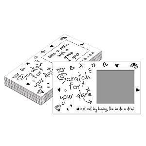 Bachelorette Dare Card Party Games, Cartoon Graffiti Bridal Shower Scratch Off Game Dare Card, Girls Night Out Activity, Wedding Party/ Engagement Party/ Bride Shower Decorations– 40 Cards(A01)