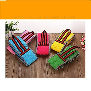 INGVY Dry Brushing Body Brush Bathing Supplies Both Sides Bath Towel Rub Brush Pull Back Strip Rub Back Belt Bathroom Tools Exfoliating (Color : Pink)