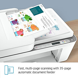 HP DeskJet Plus 4155 Wireless All-in-One Printer | Mobile Print, Scan & Copy | HP Instant Ink Ready | Auto Document Feeder (3XV13A) (Renewed)