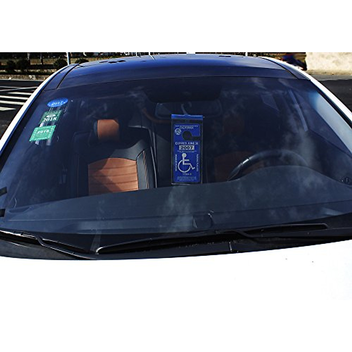 Handicapped Parking Placard Holder - Disabled Placard Protective Mirror Tag Holder with Larger Hanger by Tbuymax(Set of 4)