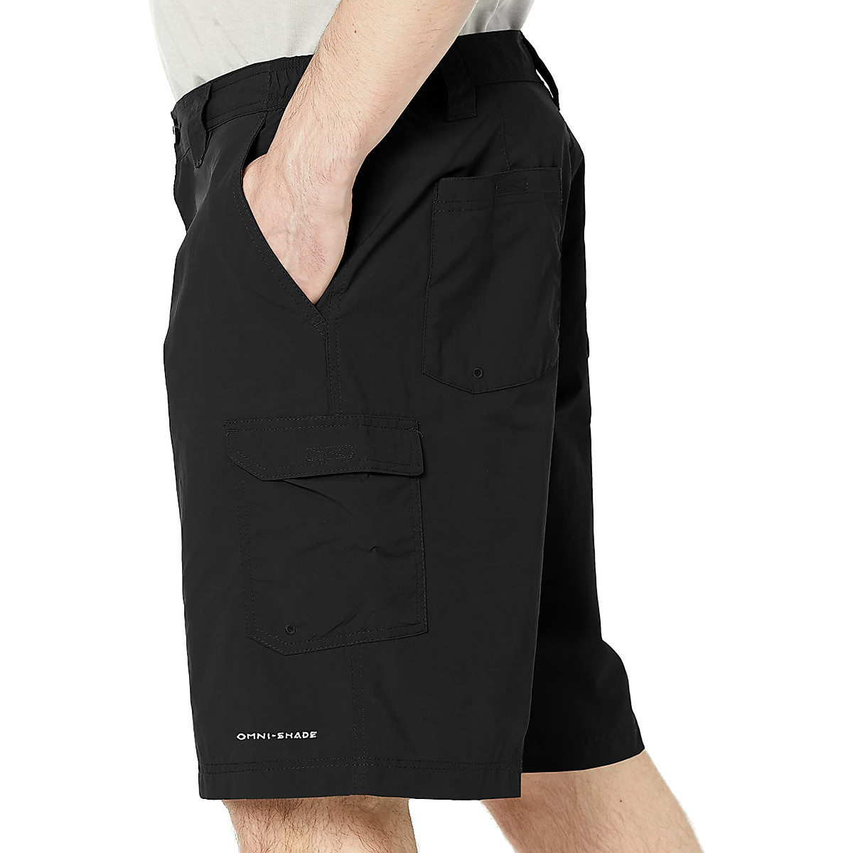 Columbia Men's PFG Blood and Guts III Short, Stain Repellant, Sun Protection, Black, 40