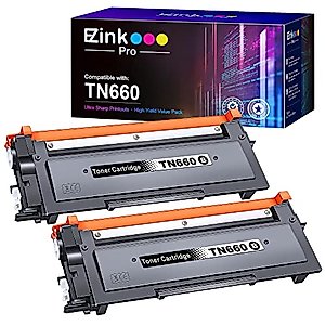 E-Z Ink Pro Compatible TN660 TN-660 Toner Cartridge Replacement for Brother TN660 TN-660 TN630 High Yield Compatible with HL-L2300D HL-L2380DW HL-L2320D DCP-L2540DW MFC-L2700DW MFC-L2685DW (2 Black)