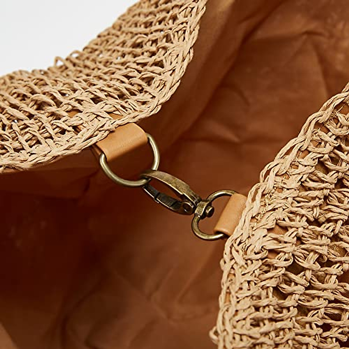 Straw Bags for Women Summer Beach Woven Tote Hobo Handbag Casual Straw Shoulder Bags for Travel Vocation