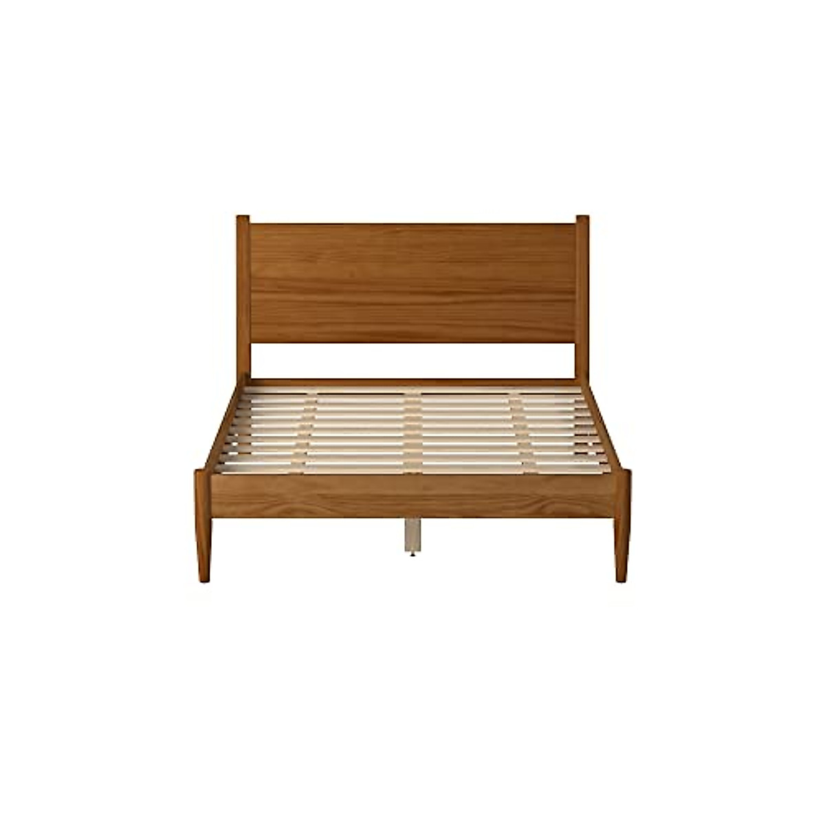 Mid-Century Panel Bed - King Size - Castanho Finish