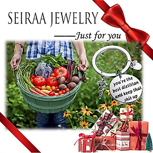SEIRAA Dietitian Gift RD Registered Dietitian Gift You’re The Best Dietitian and Keep That Shit Up Keychain Retirement Gift for Food Teacher (best dietitian keychain)