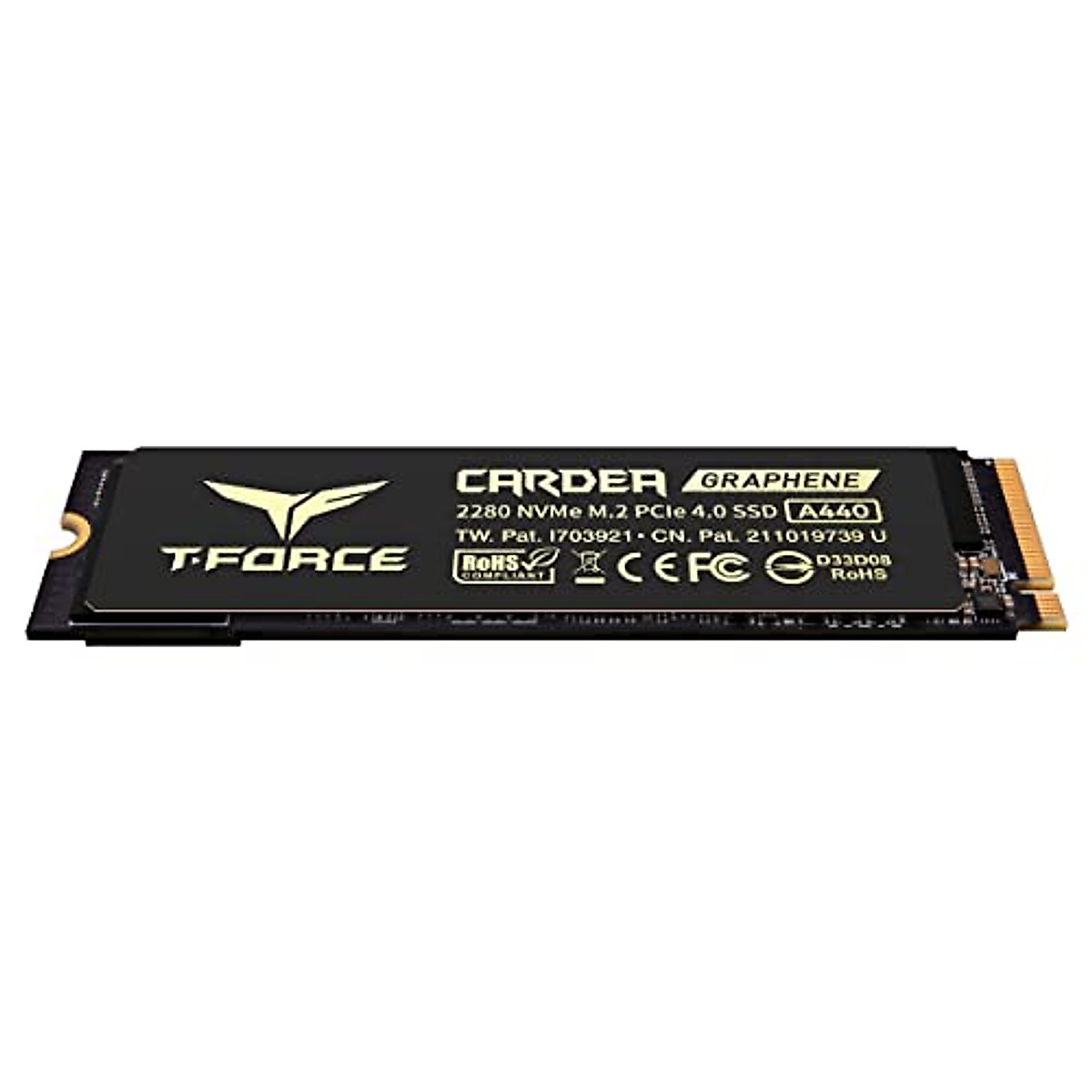 TEAMGROUP T-Force CARDEA A440 Graphene & Aluminum Heatsink 2TB with DRAM SLC Cache 3D NAND TLC NVMe PCIe Gen4 x4 M.2 2280 Internal SSD Works with PS5 Read/Write 7,000/6,900 MB/s TM8FPZ002T0C327