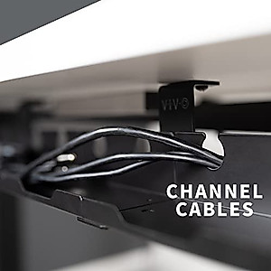 VIVO Steel 13 inch Under Desk Modular Power Strip Tray, Workspace Cable Management Organizer, Hidden Cord Routing, Open Design for Ventilation, Black, DESK-PS02T