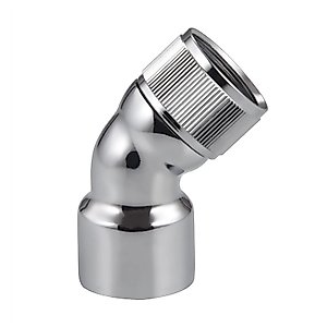 Worldwhere 45 Degree Shower arm Elbow Adapter,Shower Elbow Adapter for Shower Head,Female to Female Chrome