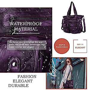 Angel Kiss Purses and Handbag for Women Soft PU Leather Shoulder Handbag Women Tote Satchel Bags Top Handle Satchel