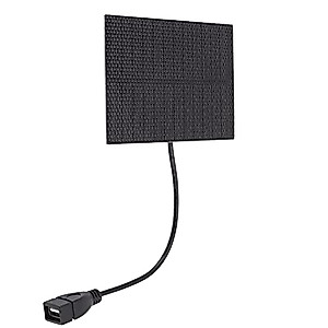 Outdoor Portable Solar Panel, 5W 5V Small Size Light Weight Solar Panel Kit with USB Plug for Mobile Phones, Mp3, Mp4 11 X 8cm / 4.3 X 3.1in
