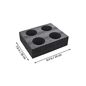 Alipis Takeout Cup Carrier Trays Coffee Tray Cup Holder, 4-Hole Takeout Coffee Cup Bottle Carrier s Foam Hot or Cold Drinks Carrier Cup Trays Beverage Trays for Package