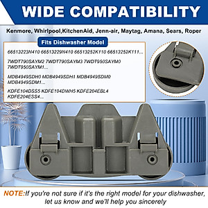 UPGRADED W10195416 Dishwasher Wheels Lower Rack (4 Pack) for Whirlpool Maytag Kenmore Kitchenaid Dishwasher Parts Replaces W10195416V,W10195420 AP5983730,W10311123B,PS11722152 /Appliance Wheels