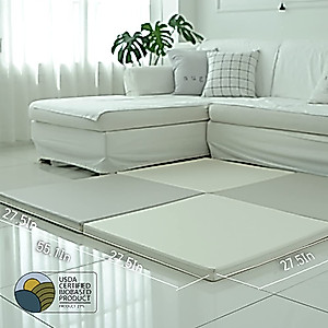 PURITEX Biobased Eco Purimat Play Mat/Korean Non-Toxic Eco Puzzle Mat, Crawl Mat for Kids, 10 Layerd Foam Baby mat, Baby Play mats, 4pcs 1set