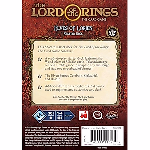 The Lord of the Rings The Card Game Elves of Lorien STARTER DECK - Cooperative Adventure Game, Strategy Game, Ages 14+, 1-4 Players, 30-120 Min Playtime, Made by Fantasy Flight Games
