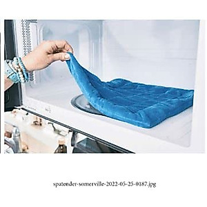 Hot Tub Towel and Robe Warmer/Cooler/Deck Box with Microwavable Heat Pad - Weather-Resistant, Large Capacity for Outdoor Hot Tub Pool or Spa (Black)