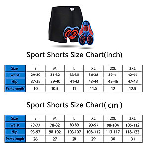 JEPOZRA Men's Cycling Underwear Shorts 3D Padded Bike Shorts Breathable Quick Dry Pants Black (Red,XXL)