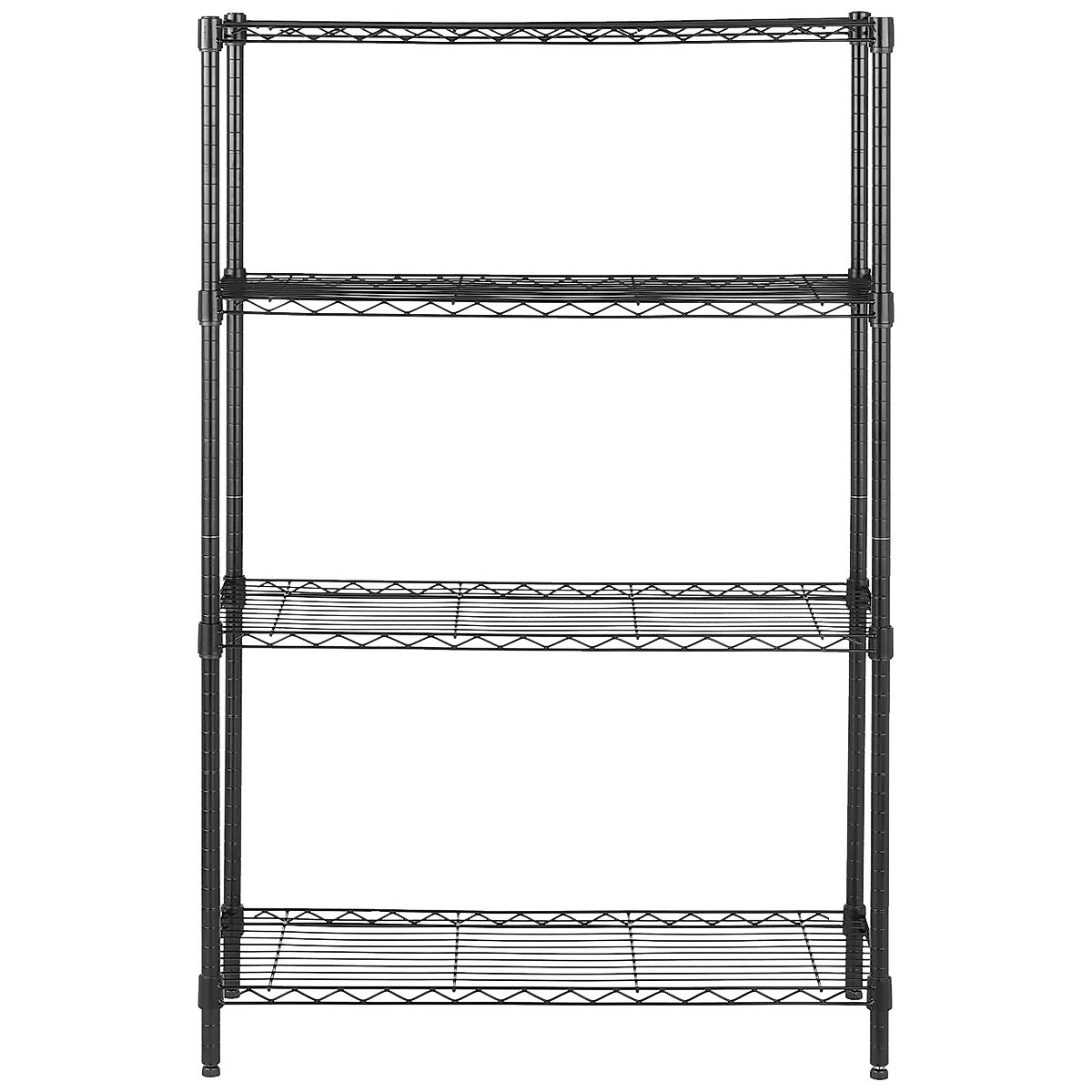 Amazon Basics 4-Shelf Adjustable, Heavy Duty Storage Shelving Unit (350 lbs loading capacity per shelf), Steel Organizer Wire Rack, Black, 36" L x 14" W x 54" H