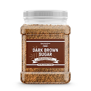 Unpretentious Dark Brown Sugar, Great for Baking, Rich Caramel Flavor, Sweetener (3.25 Pound)