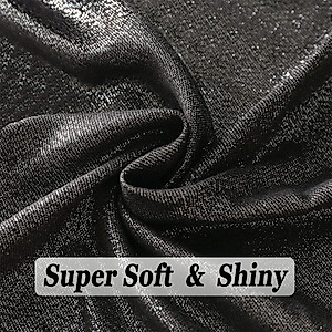 Ciormis Sparkly Shawls for Women, Metallic Black & Silver Wedding Pashmina Shimmer Scarf Wraps for Evening Wear (Black & Silver)