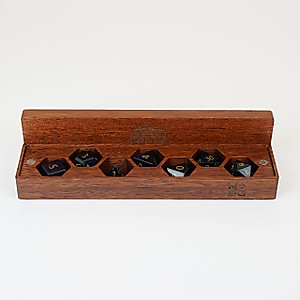 FanRoll by Metallic Dice Games Premium Wood Dice Vault: Purple Heart, Role Playing Game Dice Accessories for Dungeons and Dragons