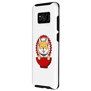 Galaxy S8 Funny Shiba Inu Uni Dog Red Bowl Love Cute Smile Case