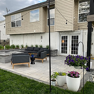 FLY HAWK Outdoor String Lights, String Light Terrace Garden Terrace Residential Cafe Wedding Decoration with Rust Bracket LED or Suspended Light Solar Bulb Upgrade